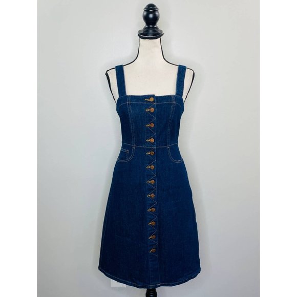 Madewell | Dresses | Madewell Denim Overall Dress Matilda Wash Womens 2 ...